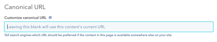Set canonical URLs for duplicate content